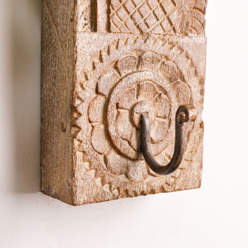 The Advitya | Rustic Indian Wooden Wall Hook
