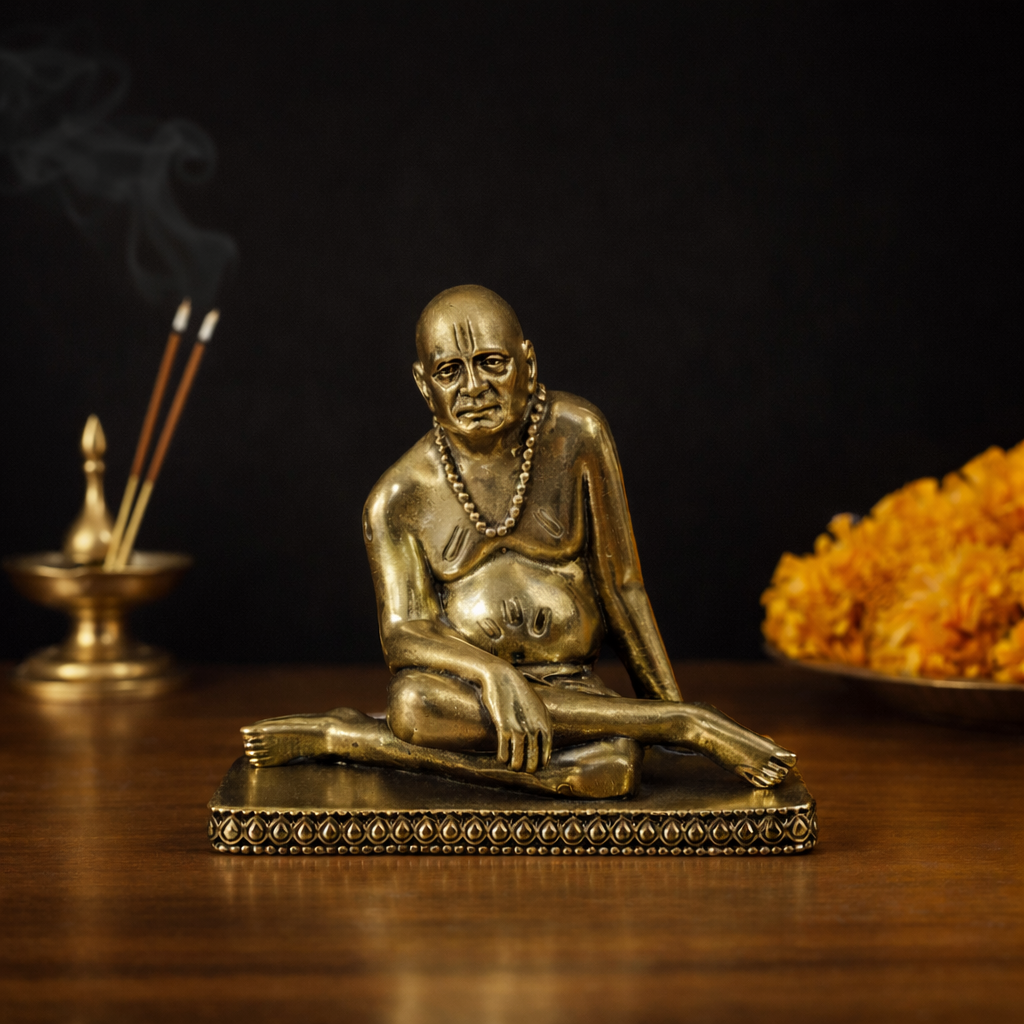 Swami Samarth Idol | Brass Superfine Finish | Decor And Gifting | 3 In ...