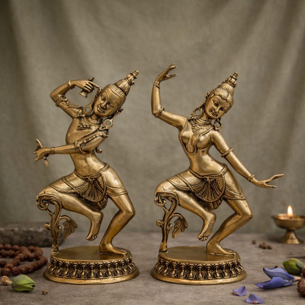 Shiv Parvati Dancing Brass Statue for Décor – The Advitya