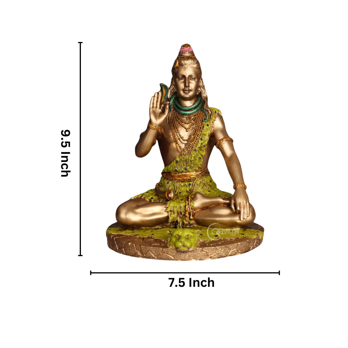 Resin Lord Shiva Blessing Statue – The Advitya