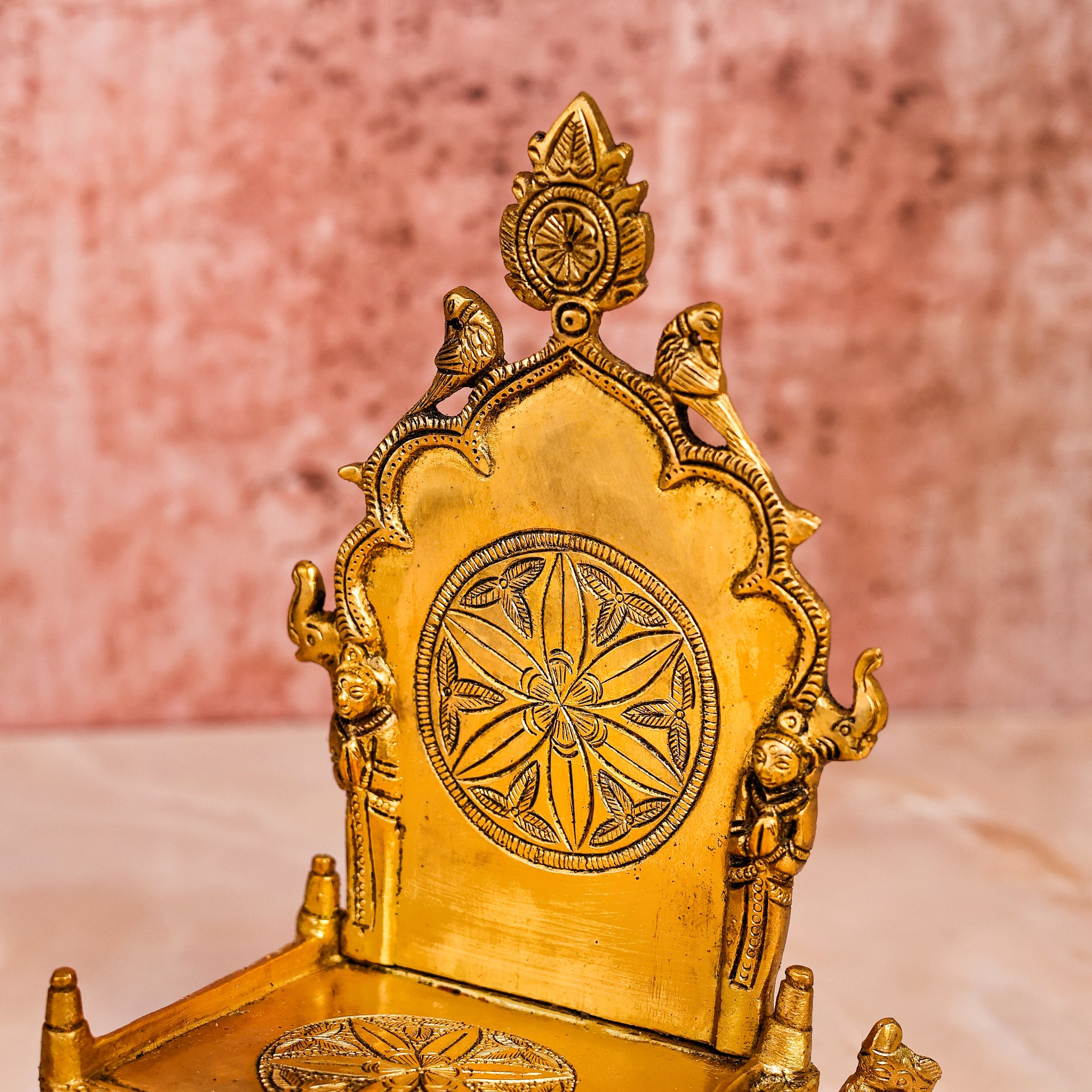 The Advitya | Chakra Brass Singhasan - God Throne | Brass Singhasan