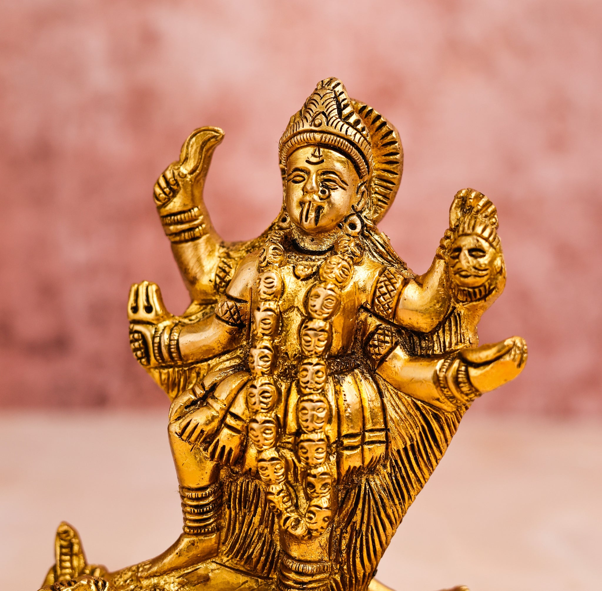 The Advitya | Brass Maa Kali on Shiva Statue | Kali Mata