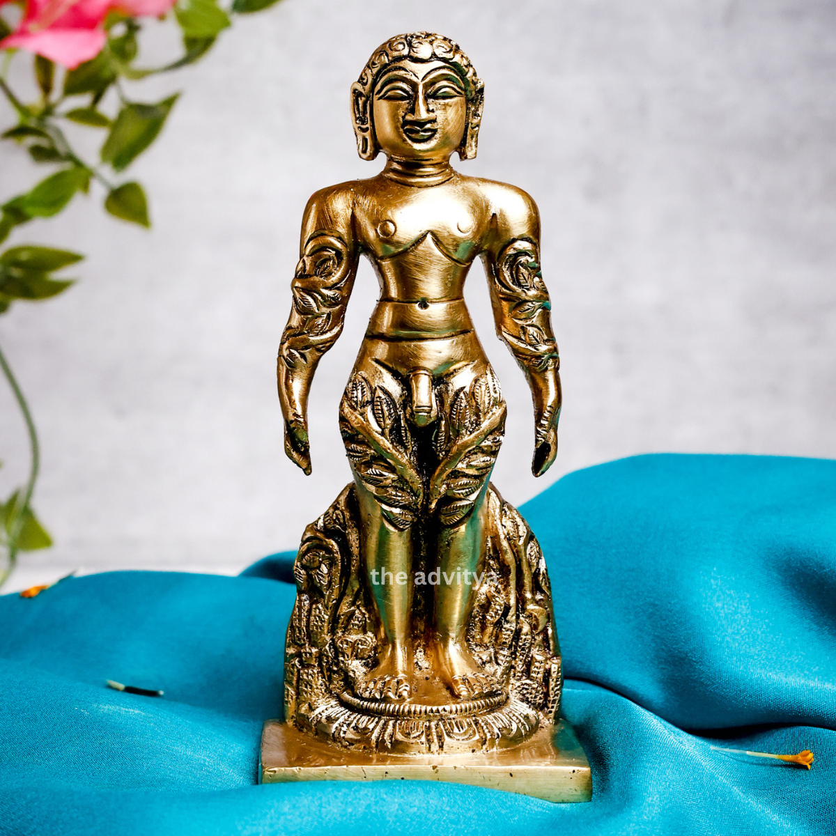 The Advitya | Brass Mahavir - Jain Guru Statue | Mahavir