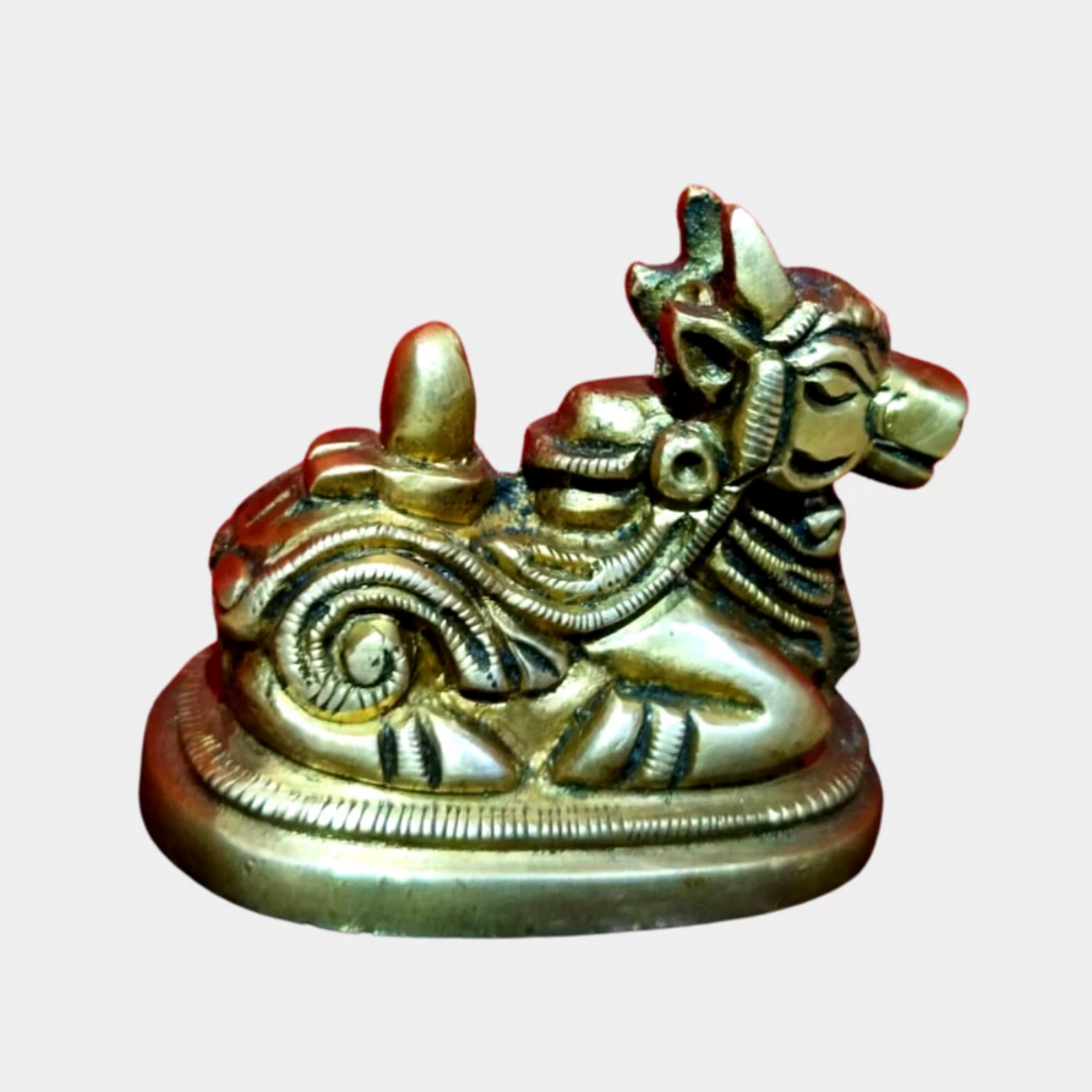 The Advitya | Nandi Statue With Shivling On Back