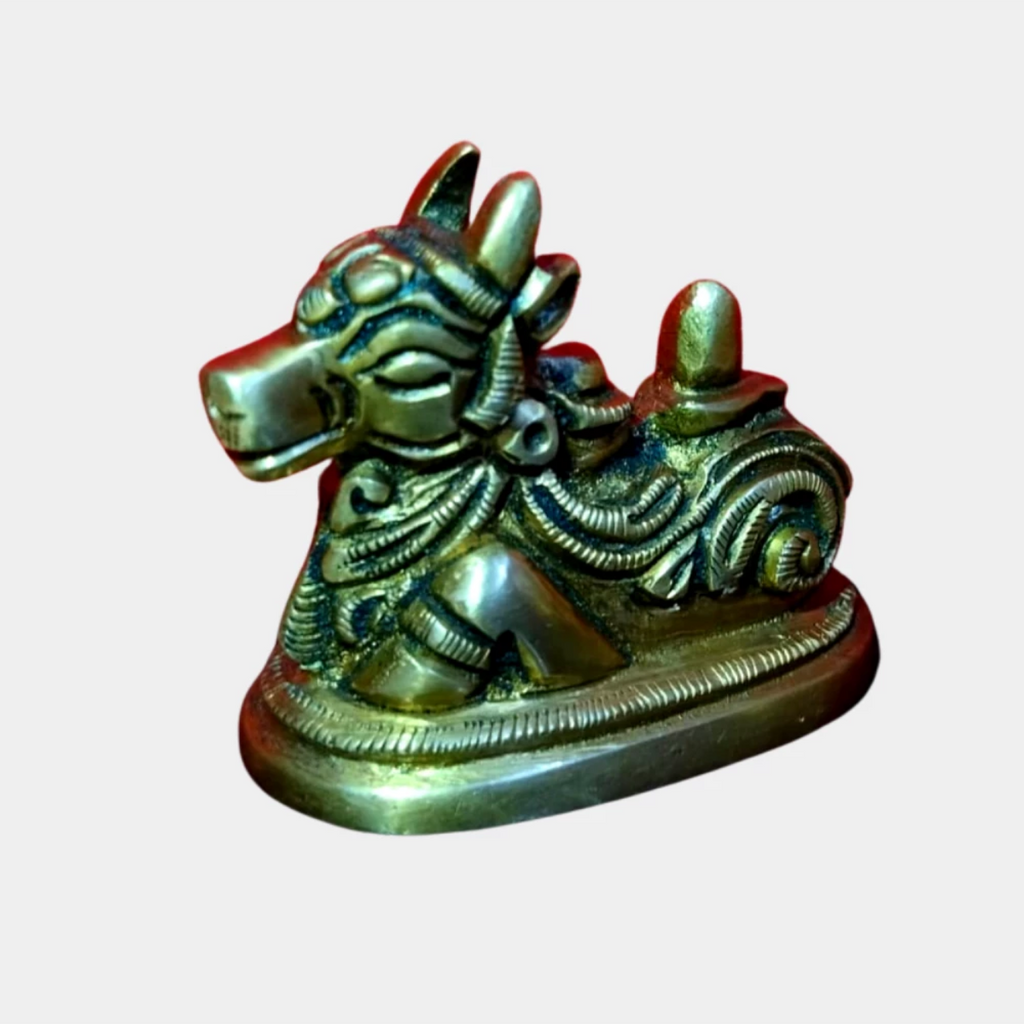 The Advitya | Nandi Statue With Shivling On Back