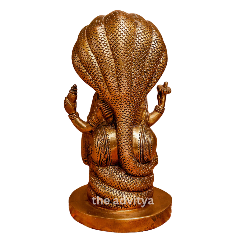 The Advitya | Lord Vishnu Idol With Snake