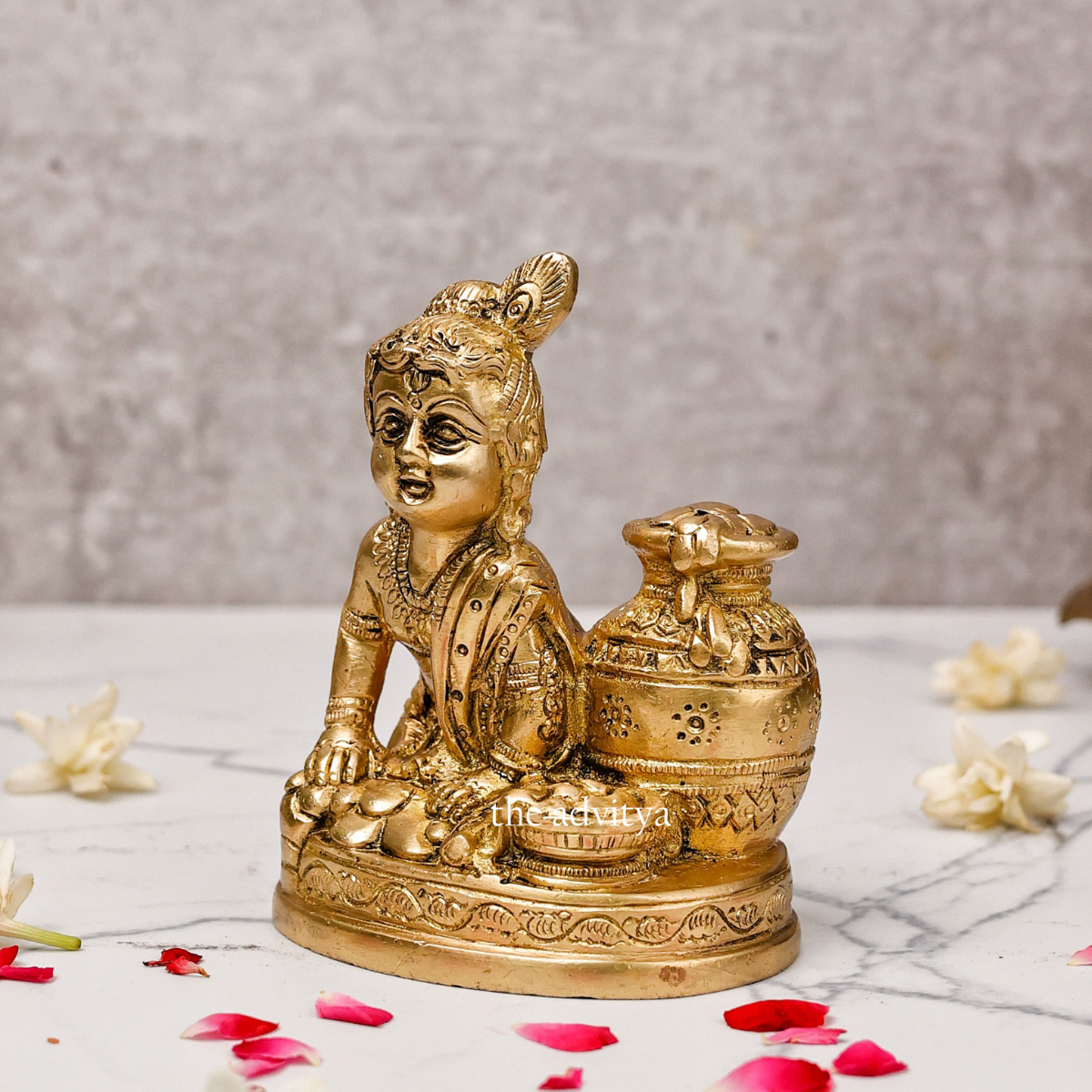 The Advitya | Lord Krishna-Bala Gopal Idol With Makhan