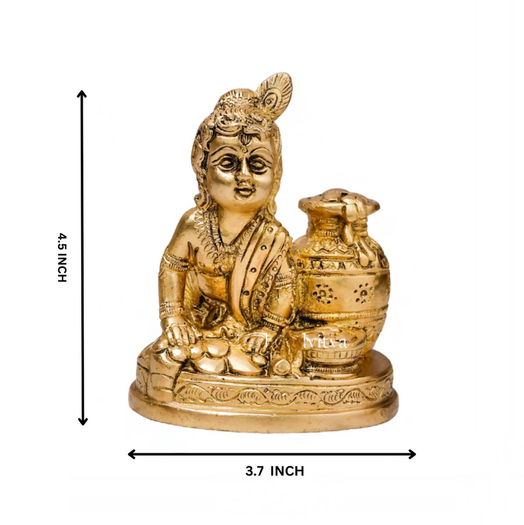 The Advitya | Lord Krishna-Bala Gopal Idol With Makhan