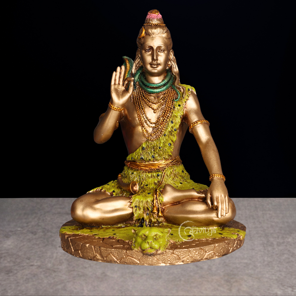 Resin Lord Shiva Blessing Statue – The Advitya