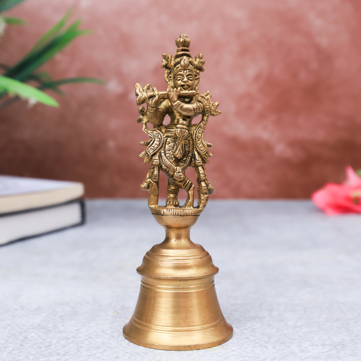 Brass Temple Bells | Premium Brass Bells for Pooja – The Advitya