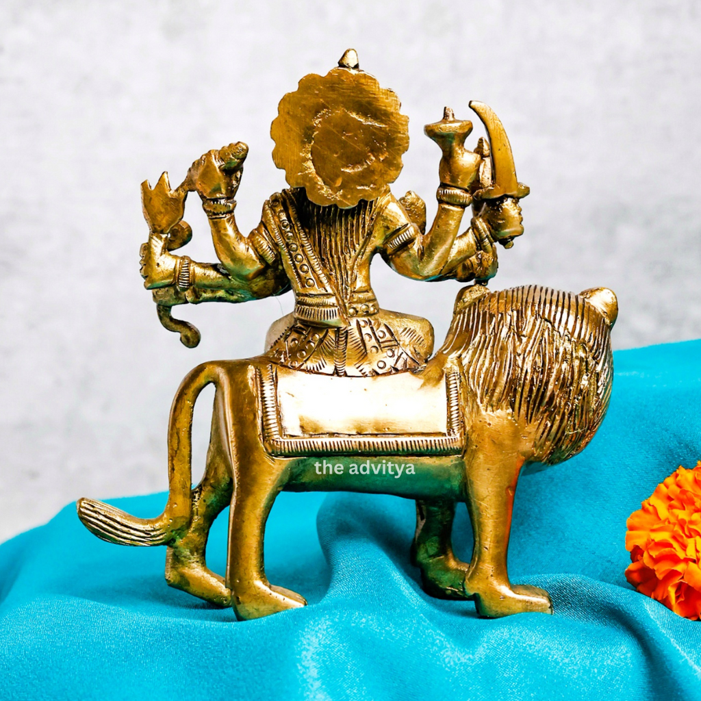 Durga On Lion