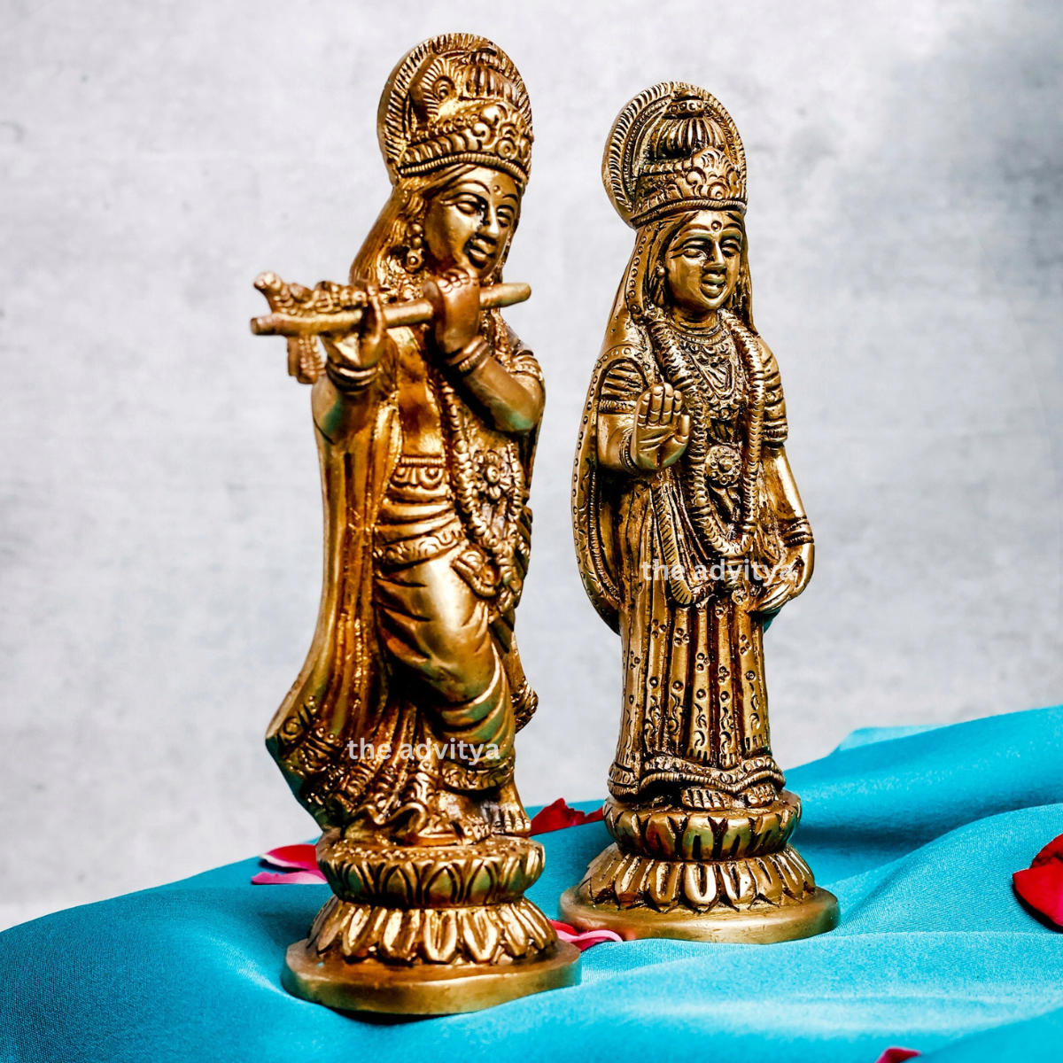 The Advitya | Handcrafted Radha Krishna Statue Standing Pair