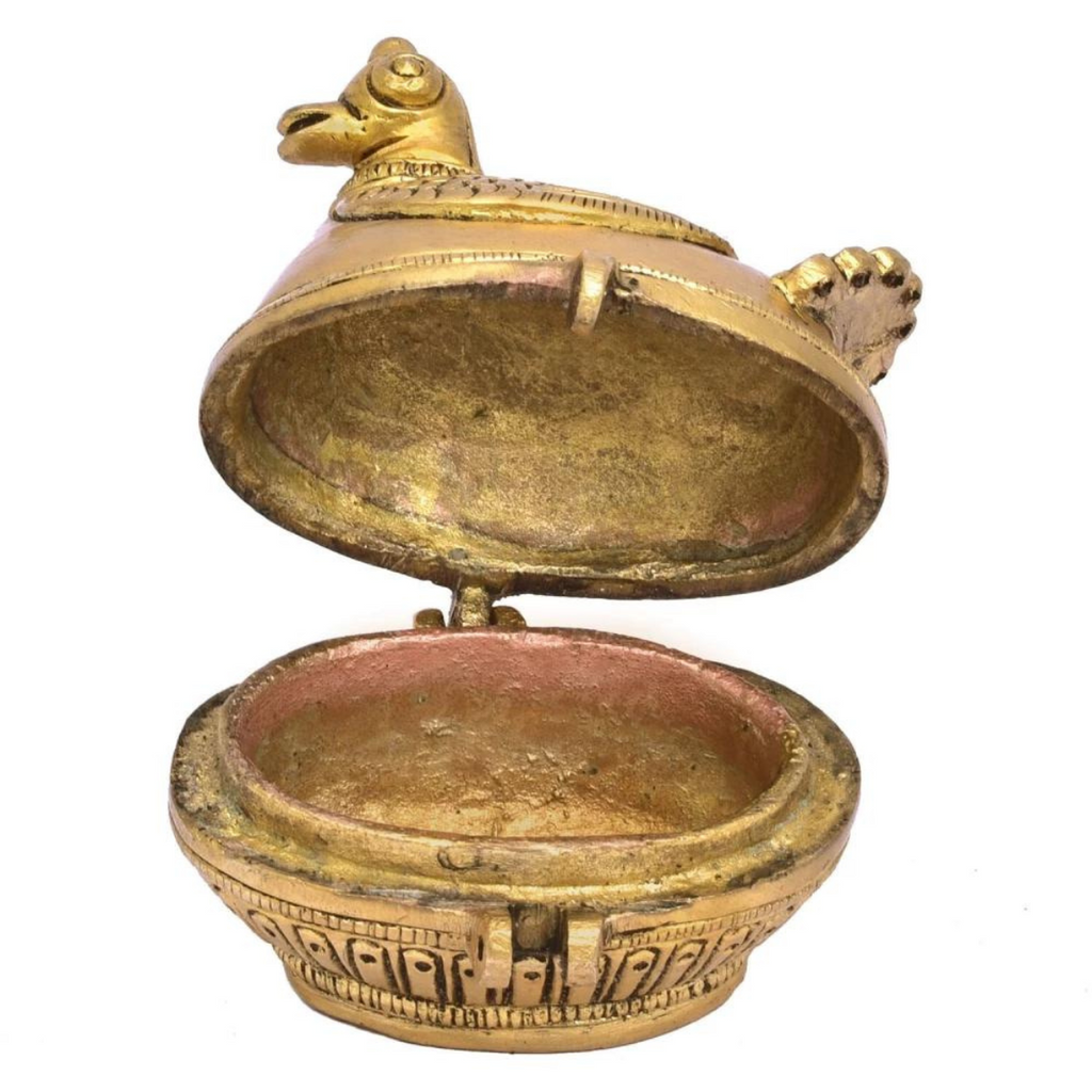 The Advitya | Peacock Brass Sindoor Box | Antique Sindoor Dani | Box