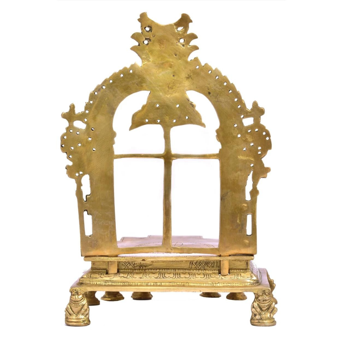 The Advitya | Yali God Throne- Brass Singhasan | Brass Singhasan